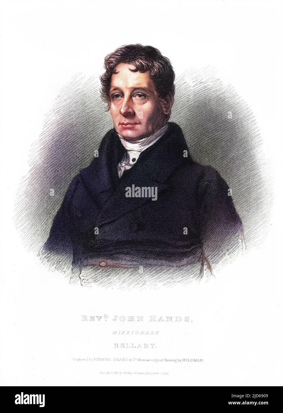 JOHN HANDS Churchman and missionary Colourised version of : 10160308 ...