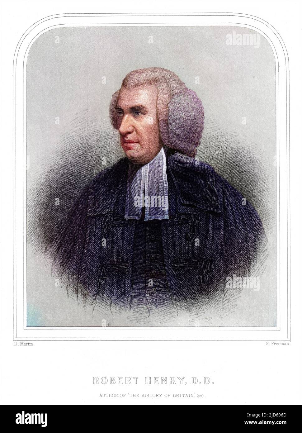 ROBERT HENRY Scottish churchman and historian. Colourised version of ...