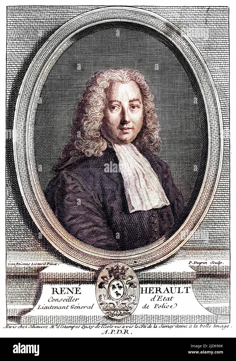 RENE HERAULT French statesman, conseiller d'etat, lieutenant-general de ...