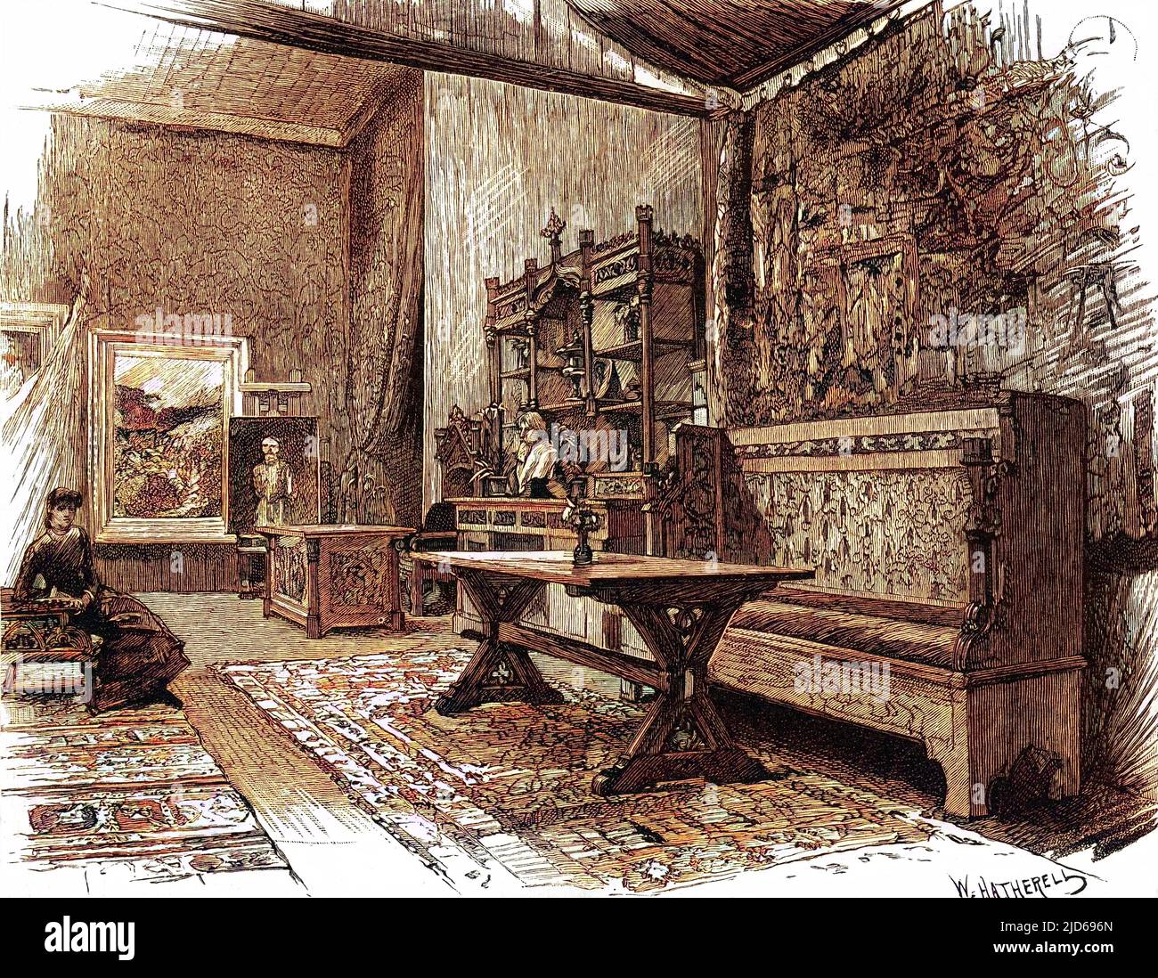 HERKOMER'S HOME AT BUSHEY - the studio Colourised version of : 10160711 ...