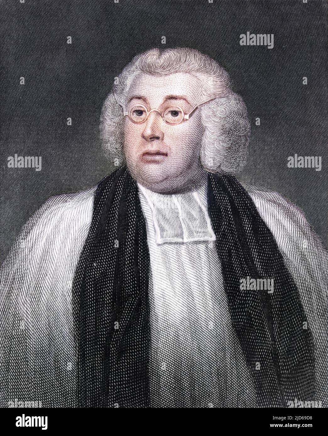 GEORGE HORNE (1730 - 1792), Bishop of Norwich and author. Colourised ...