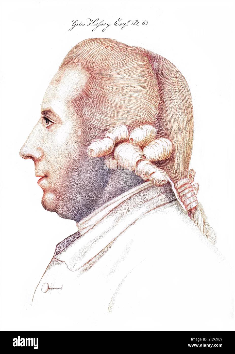 GILES HUSSEY artist, notably portrait painter Colourised version of ...