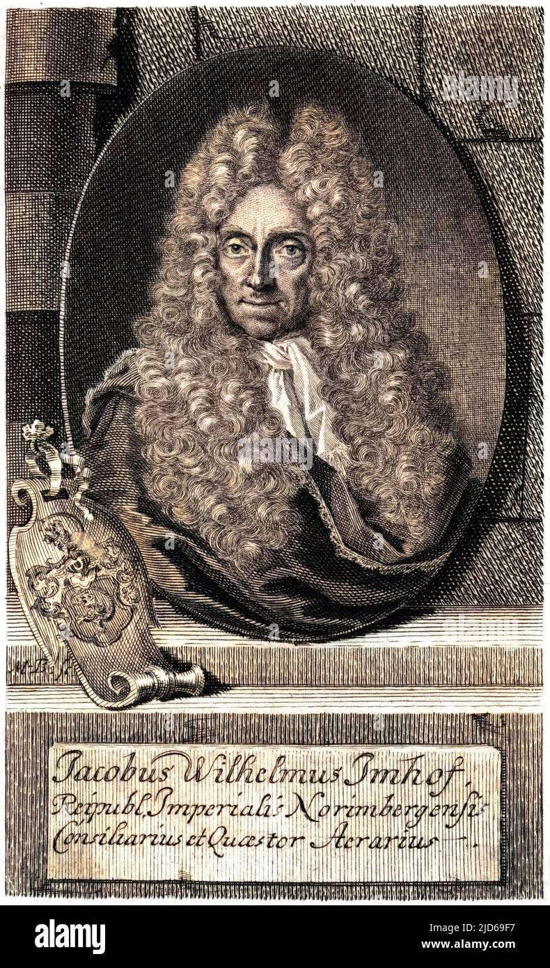 JACOB WILHELM IMHOF (1651 - 1728), German genealogist at Nurnberg ...