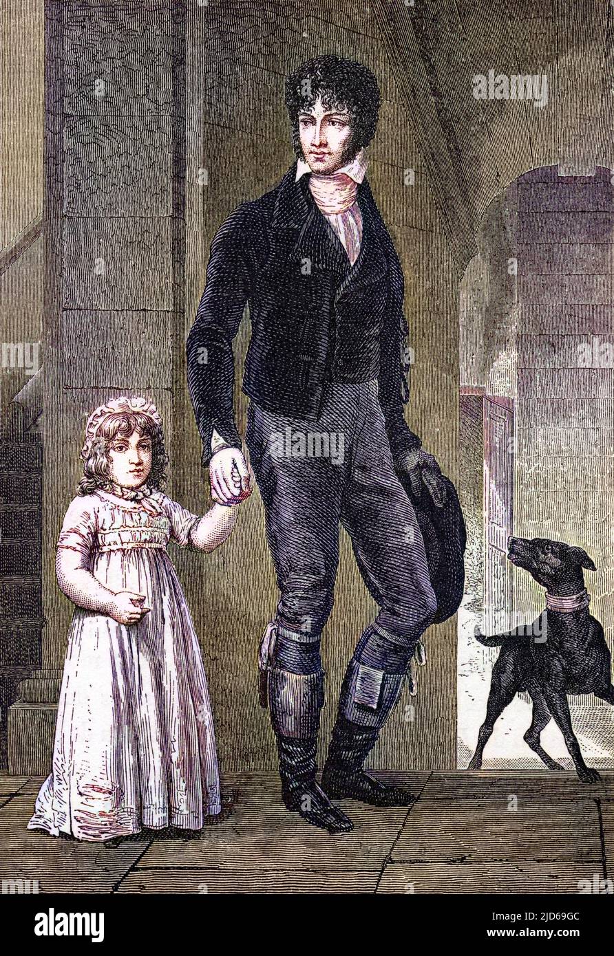 Jean baptiste isabey french artist daughter dog hi-res stock ...