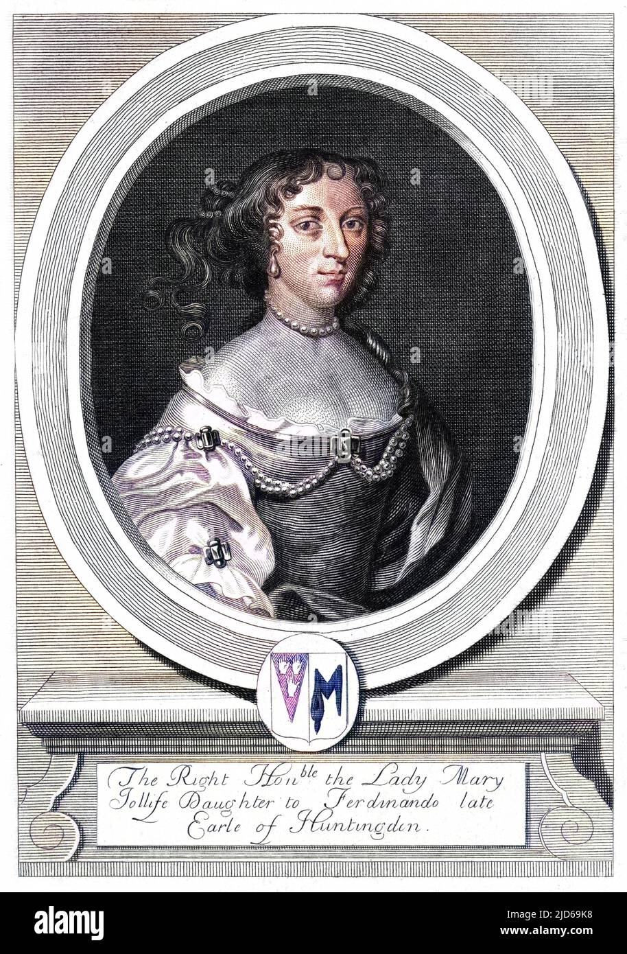 Lady MARY JOLLIFFE (nee Hastings) wife of sir William Jolliffe of ...