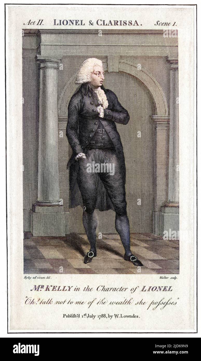 MICHAEL KELLY Actor, singer and composer, in the character of Lionel in ...