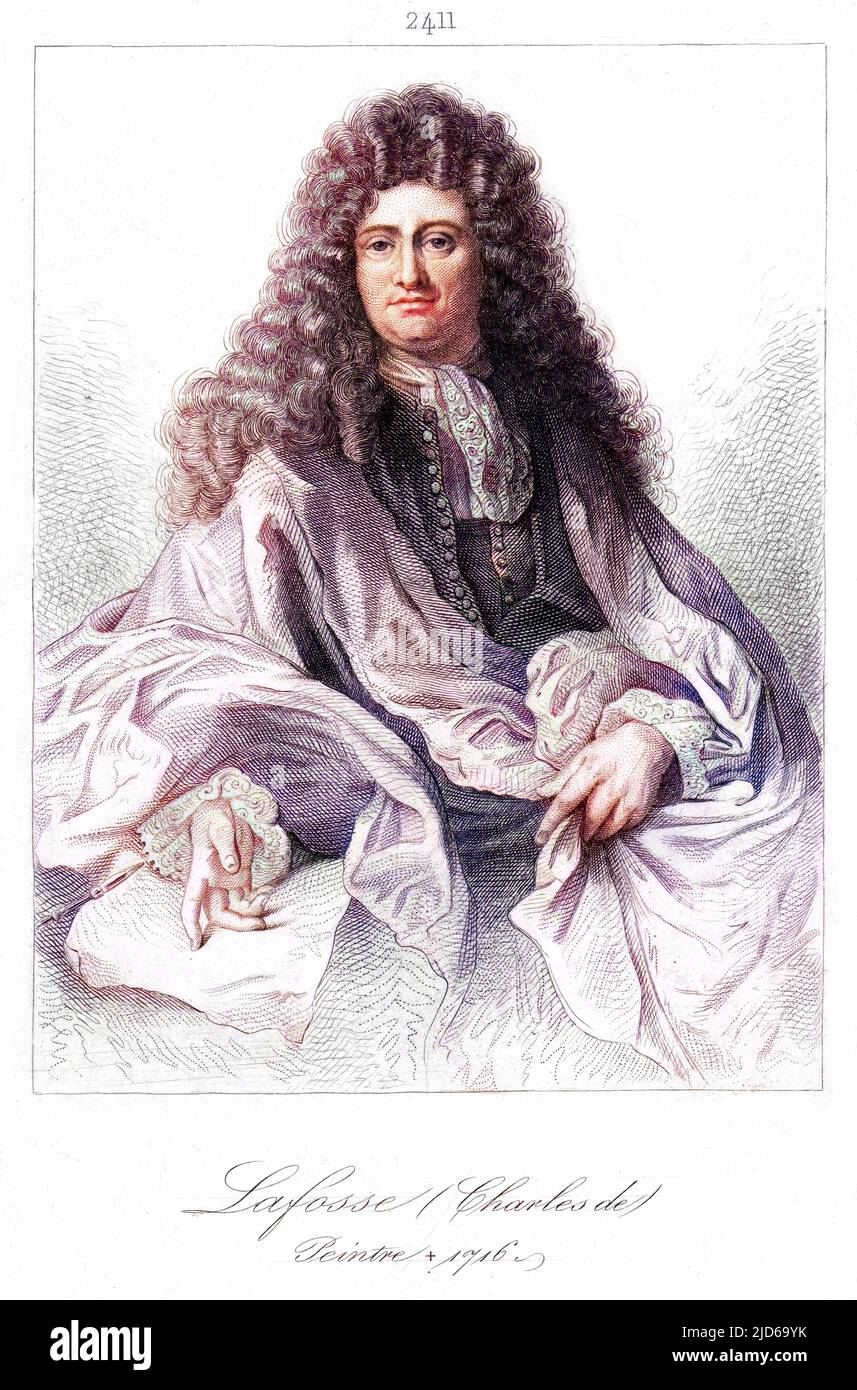 CHARLES DE LA FOSSE French artist Colourised version of : 10162566 Date ...