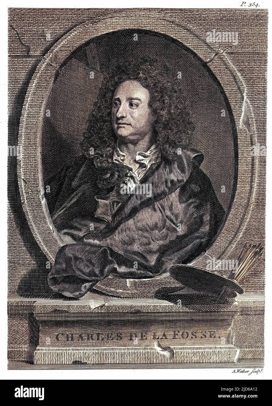CHARLES DE LA FOSSE French artist Colourised version of : 10162565 Date ...