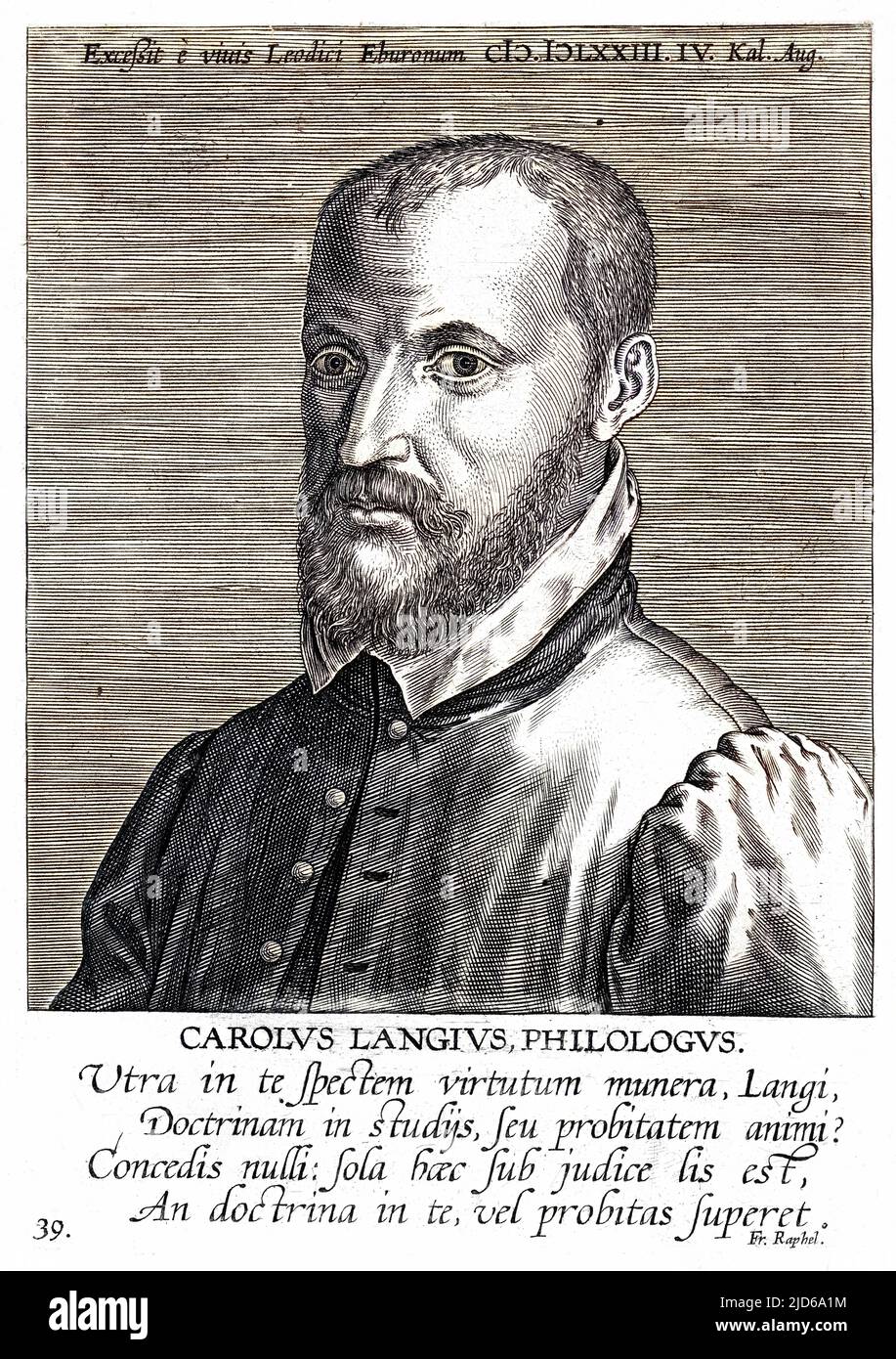 CARL LANGE German (?) philologist Colourised version of : 10162686 Date ...