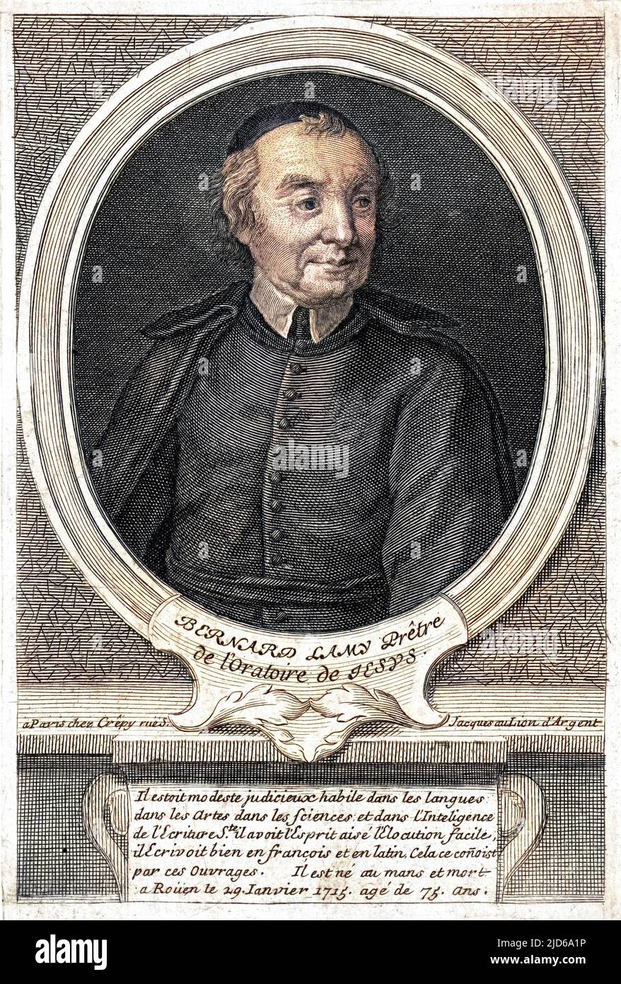 BERNARD LAMY French churchman and philosopher, priest at the Oratory of ...