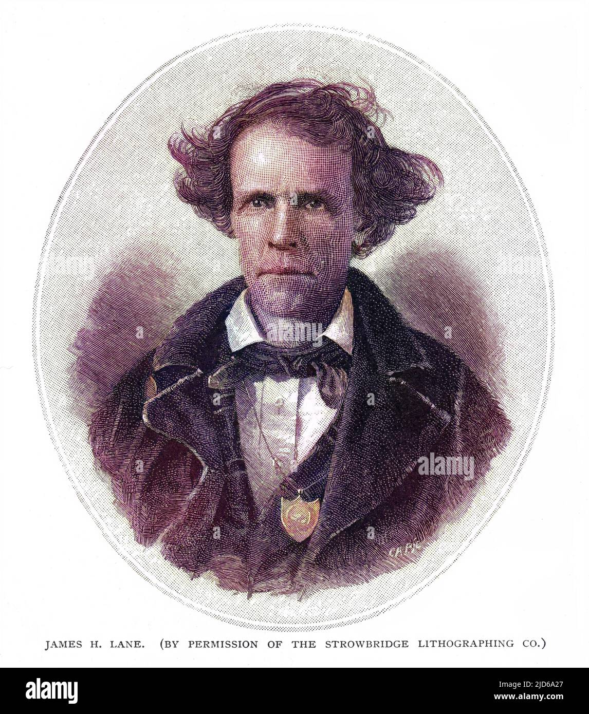 JAMES HENRY LANE American statesman Colourised version of : 10162668 ...