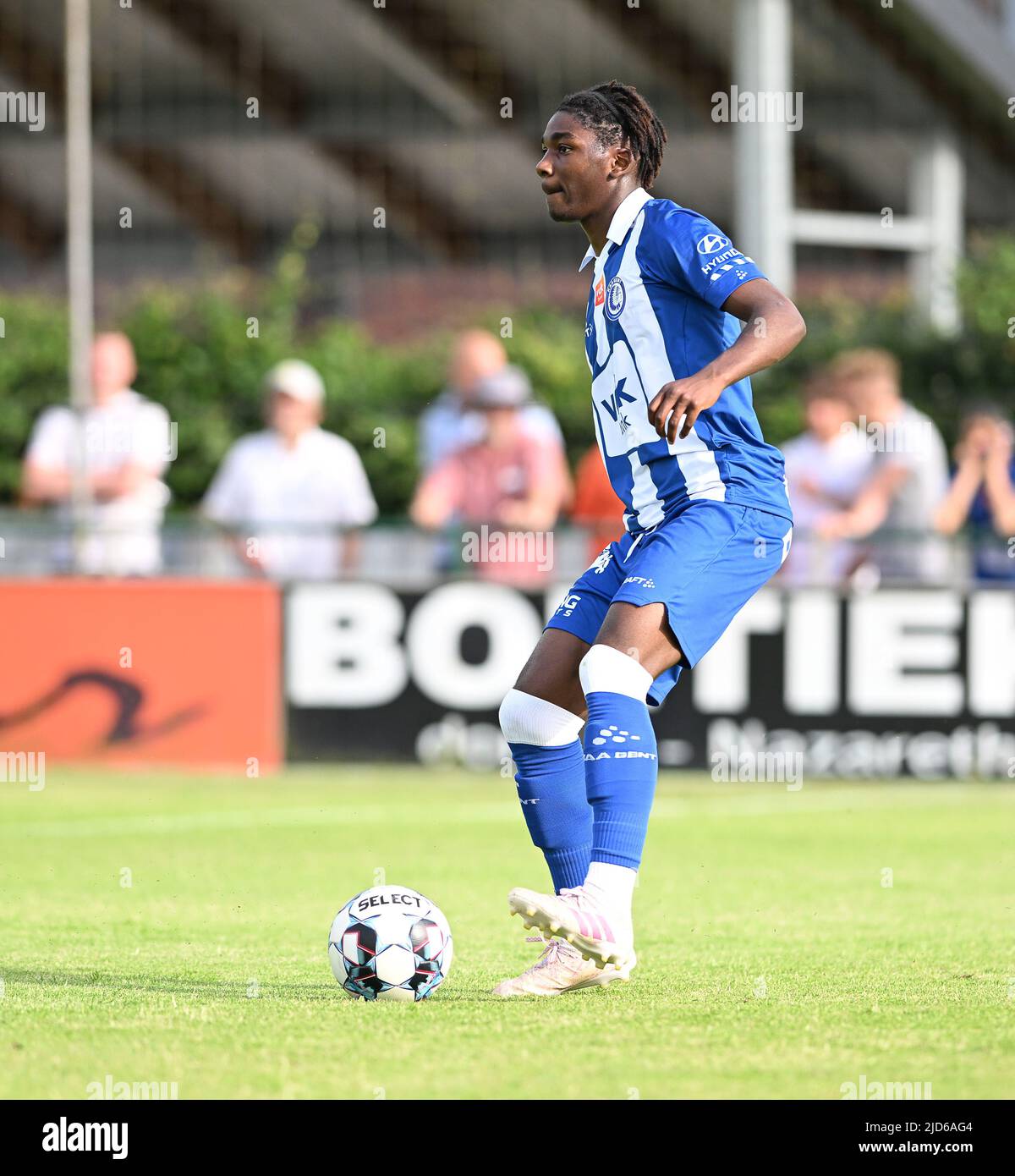 Gent's Justin Munezero pictured in action during a friendly game ...