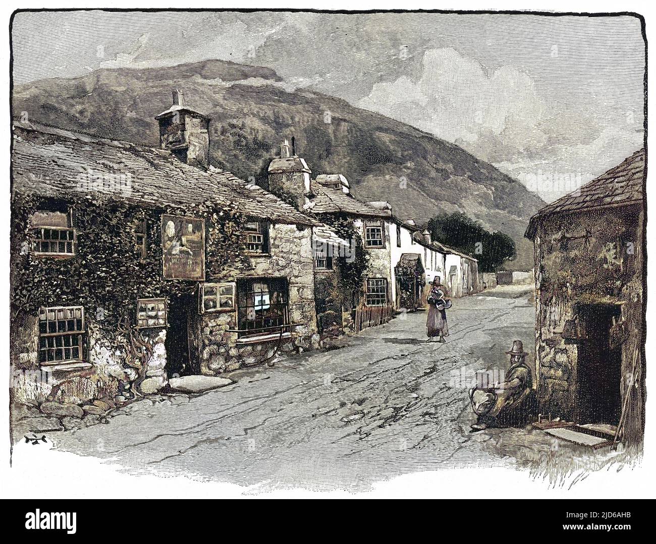 The reputed residence of prince LLYWELYN ap IOR-WERTH at Beddgelert ...