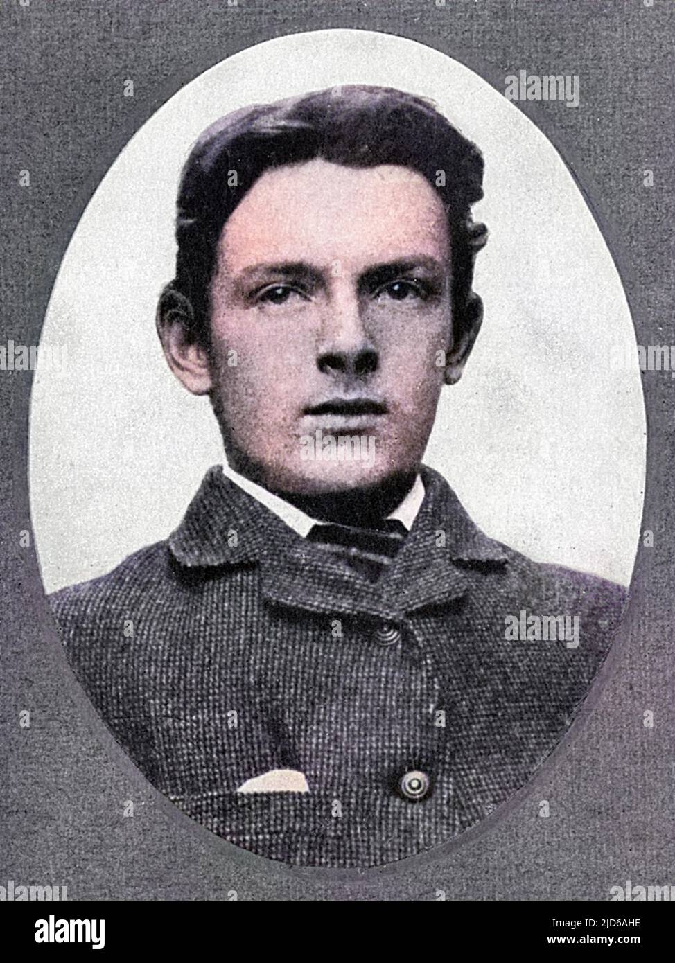 DAVID LLOYD GEORGE Welsh statesman at age 16 Colourised version of ...