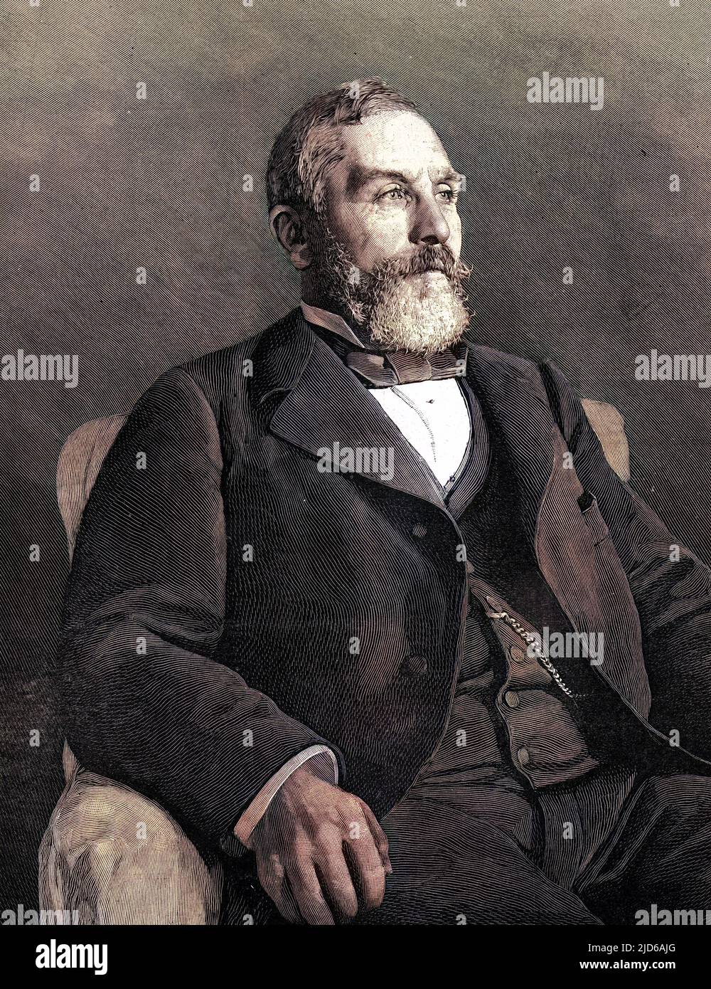 EMILE-FRANCOIS LOUBET French president Colourised version of : 10163633 ...