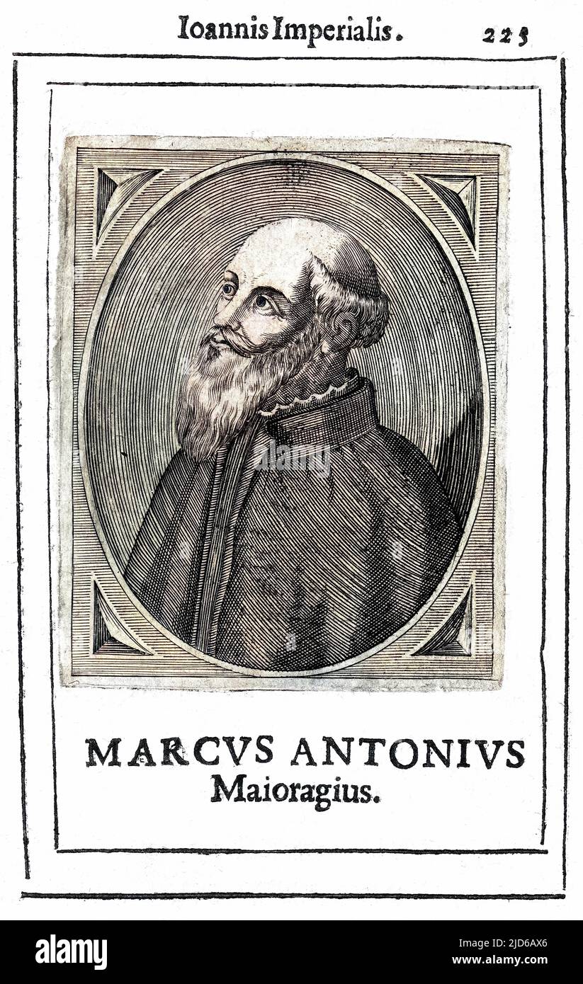 MARCANTONIO MAJORAGIO Italian humanist scholar Colourised version of ...