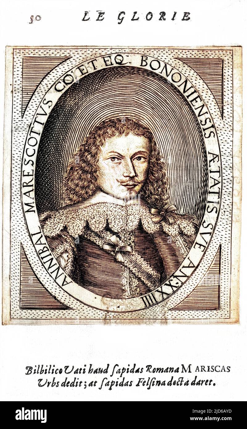 ANNIBAL MARESCOT Italian writer at age 24 Colourised version of ...