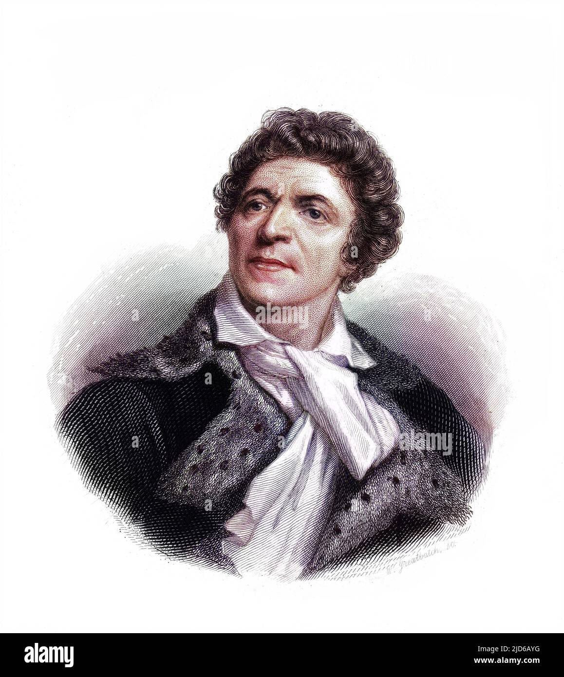 JEAN-PAUL MARAT French revolutionary statesman Colourised version of ...