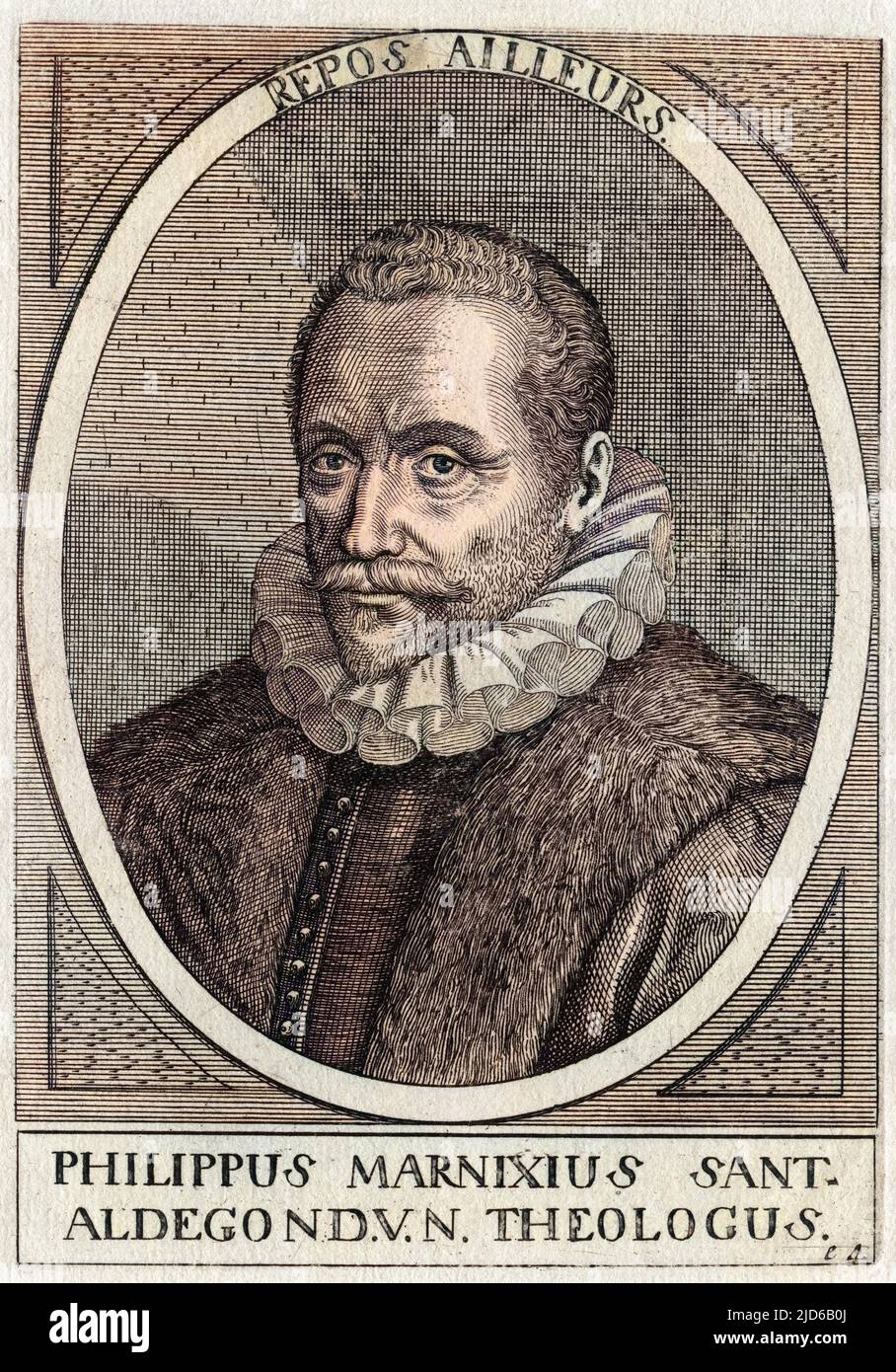 PHILIP VAN MARNIX Flemish writer, soldier and diplomat Colourised ...
