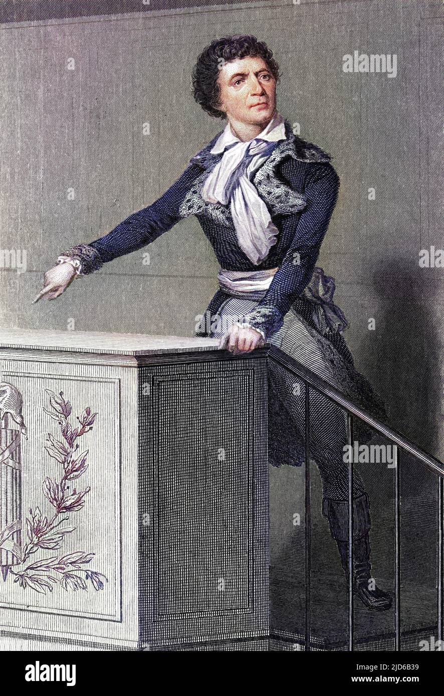 JEAN-PAUL MARAT French revolutionary statesman declaiming at the ...