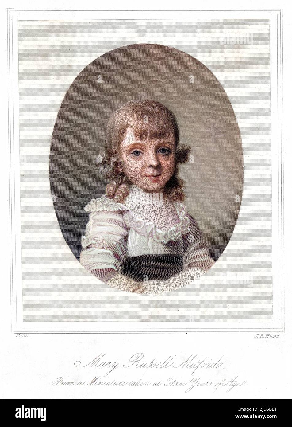 MARY RUSSELL MITFORD author of 'Our Village' as a child of three ...