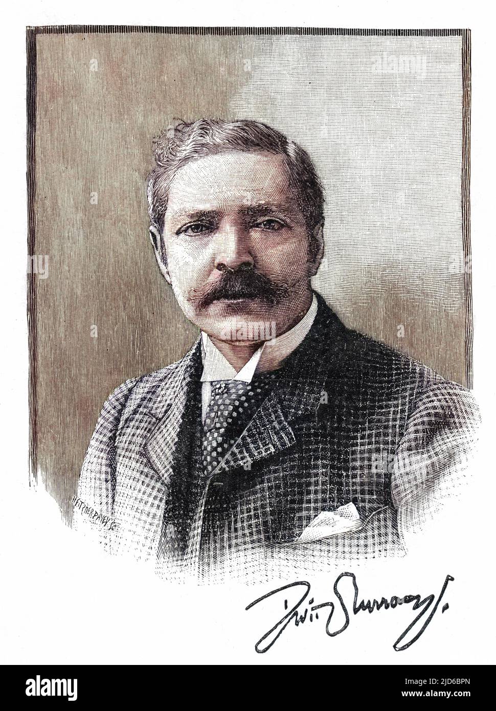 DAVID MURRAY Scottish artist with his autograph Colourised version of ...