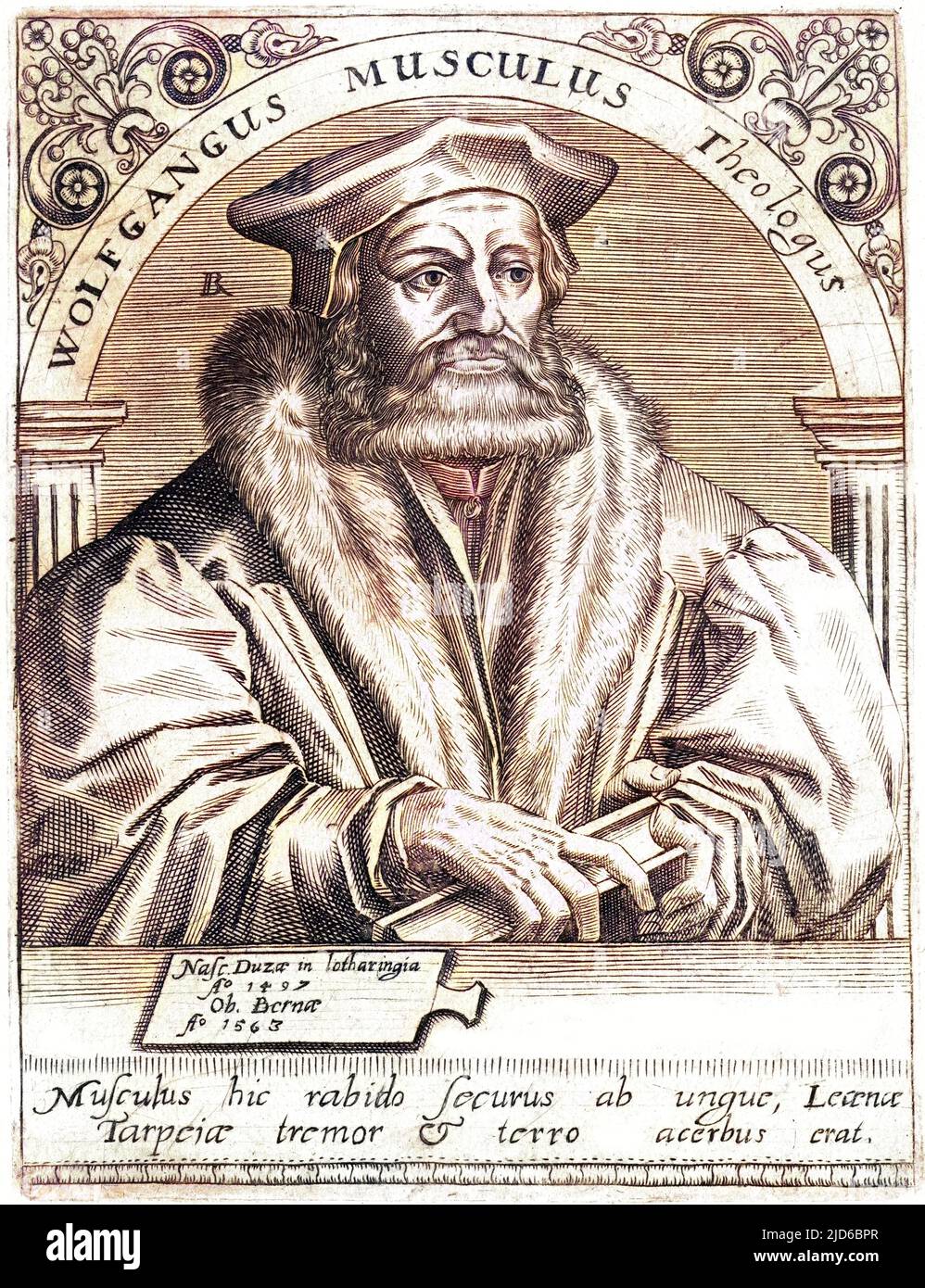 WOLFGANG MUSCULUS German scholar, theologian and philologist Colourised ...