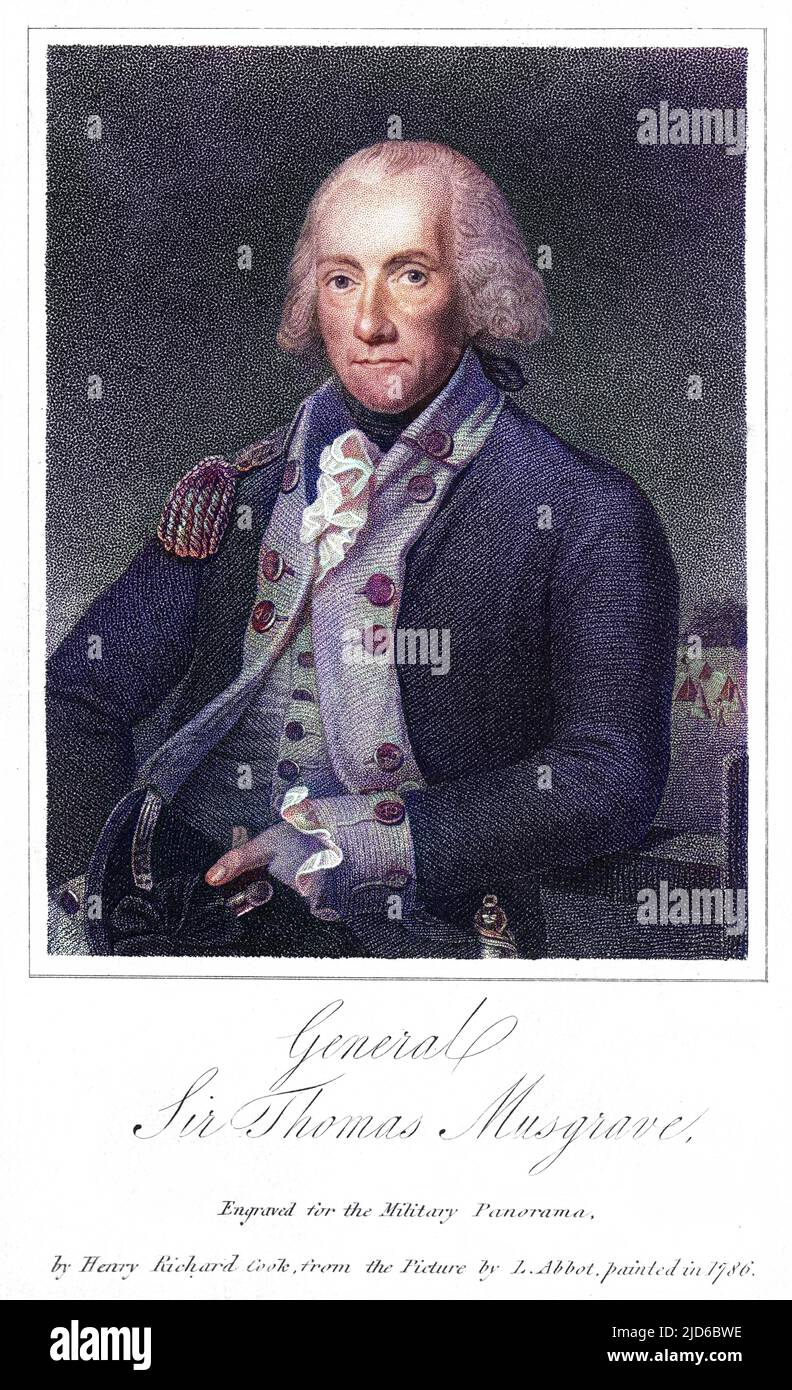 General sir THOMAS MUSGRAVE British military commander Colourised ...
