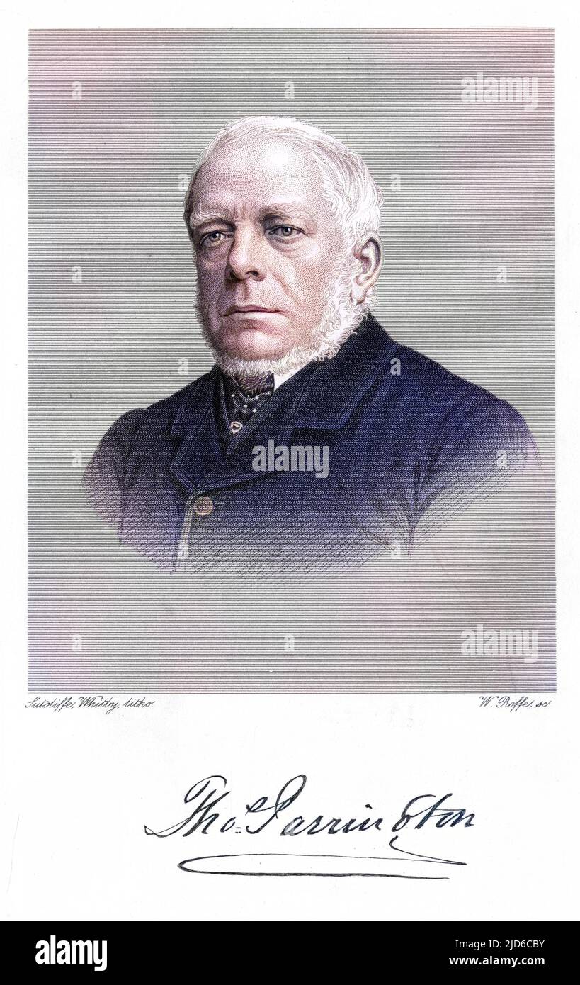 THOMAS PARRINGTON Noted sportsman with his autograph Colourised version ...