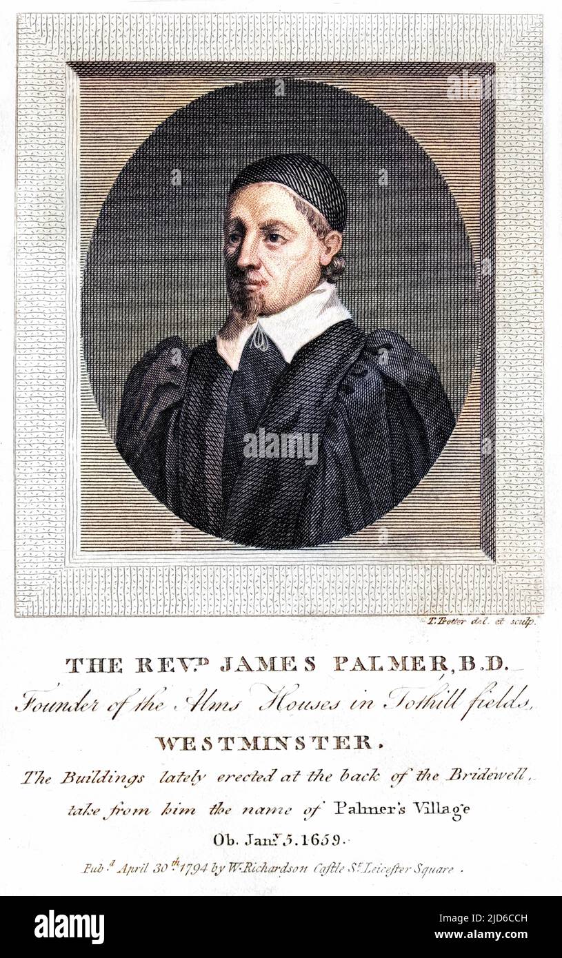 JAMES PALMER Churchman and benefactor, founder of the Alms Houses in ...