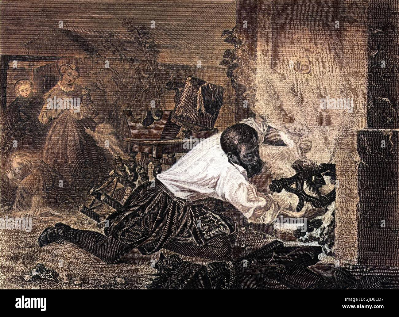 BERNARD PALISSY at work on his breakthrough in ceramic technology ...