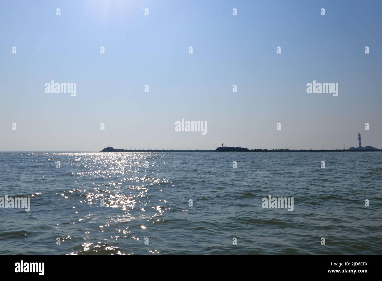 Danube river on Sulina channel, on the way to Danube Delta and Black ...