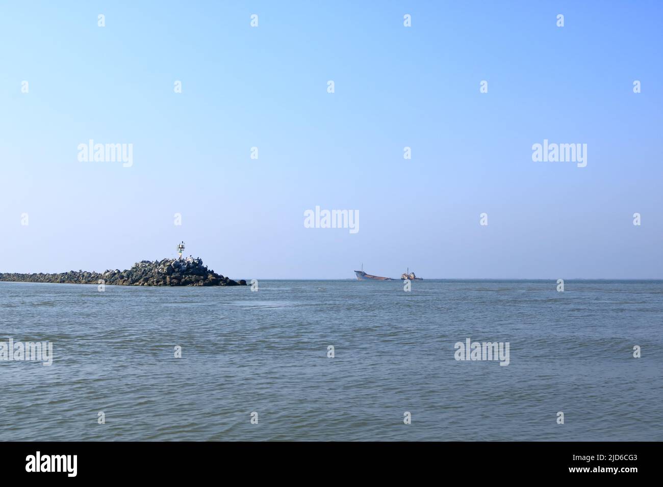 Danube river on Sulina channel, on the way to Danube Delta and Black ...