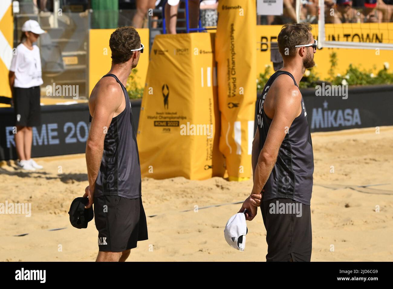 Renato/Vitor Felipe (BRA) vs Shalk/Brunner during the Beach Volleyball ...