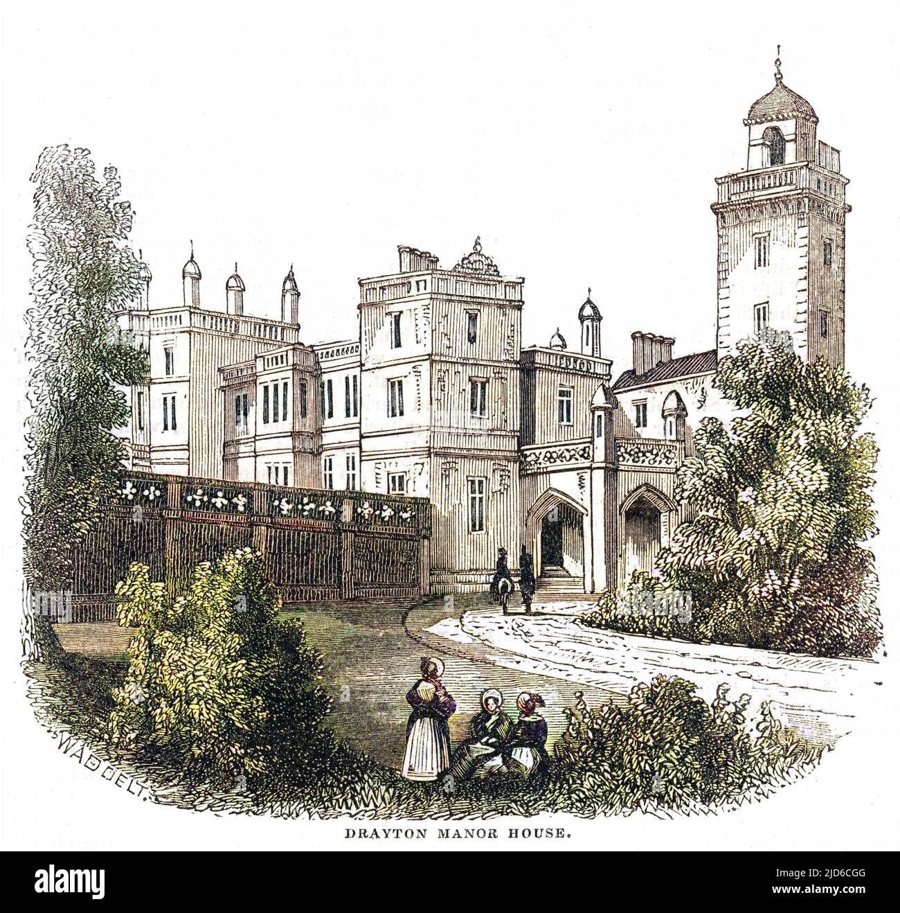 The country home of sir Robert Peel (the younger) at Drayton Manor ...