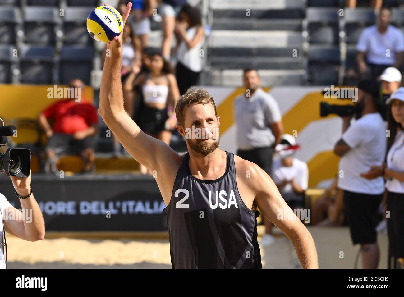 Renato/Vitor Felipe (BRA) vs Shalk/Brunner during the Beach Volleyball ...