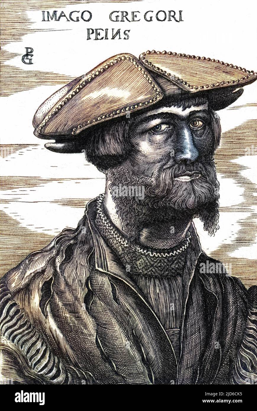 GEORG PENTZ German artist and engraver Colourised version of : 10172402 ...