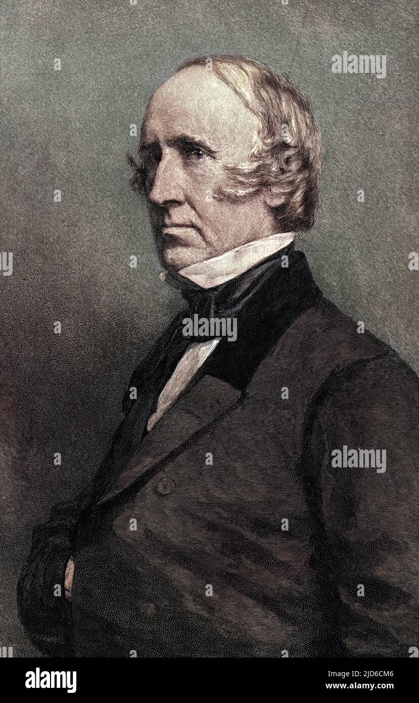 WENDELL PHILLIPS American orator and reformer Colourised version of ...