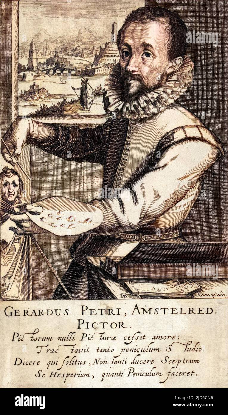 GERARD PETERS Dutch artist Colourised version of : 10172470 Date: 1580 ...