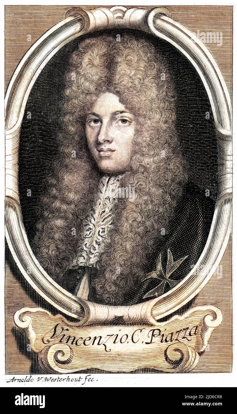 Conte VINCENZIO PIAZZA Italian poet Colourised version of : 10172616 ...