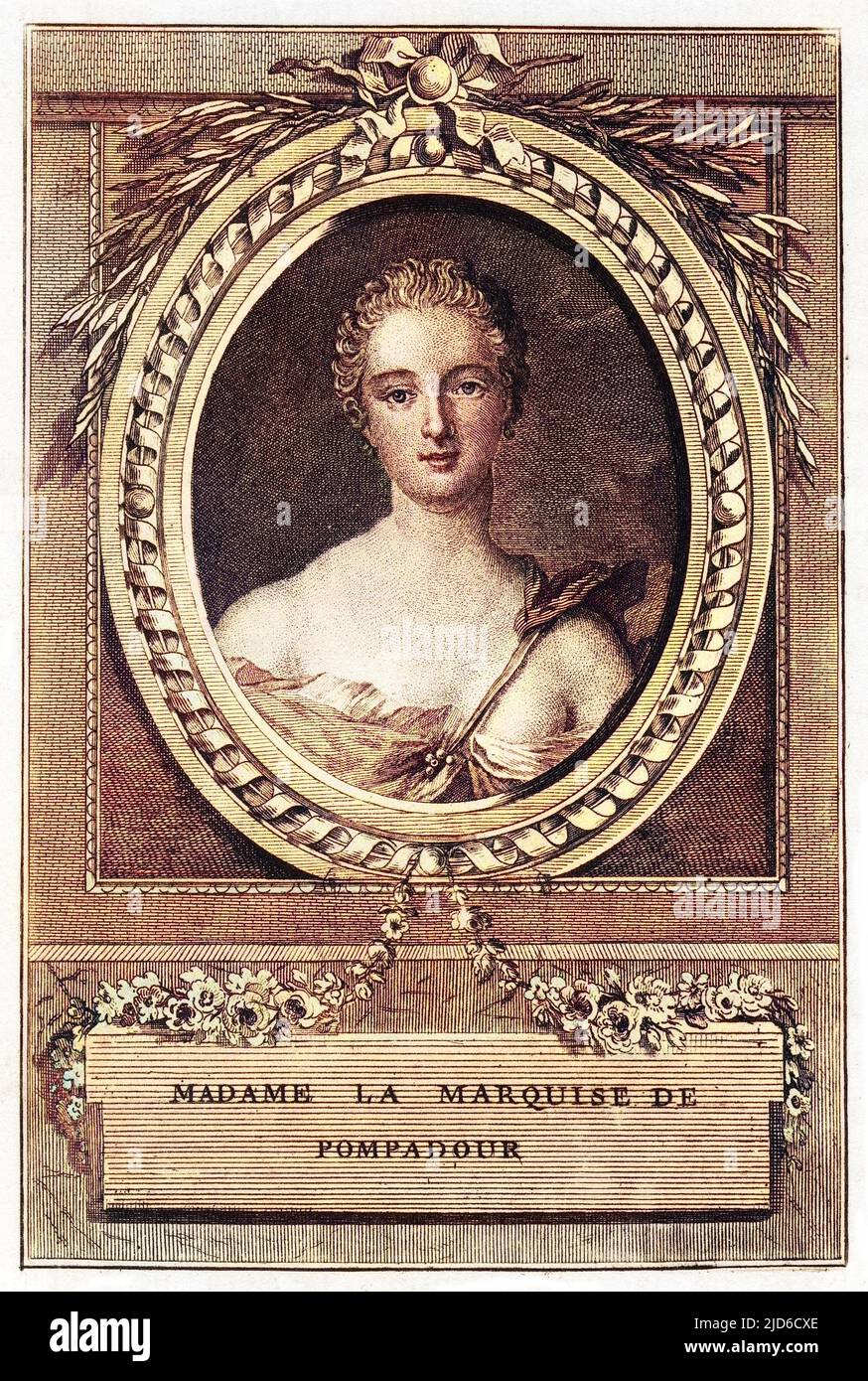 JEANNE-ANTOINETTE POISSON marquise de POMPADOUR mistress of Louis XV of ...