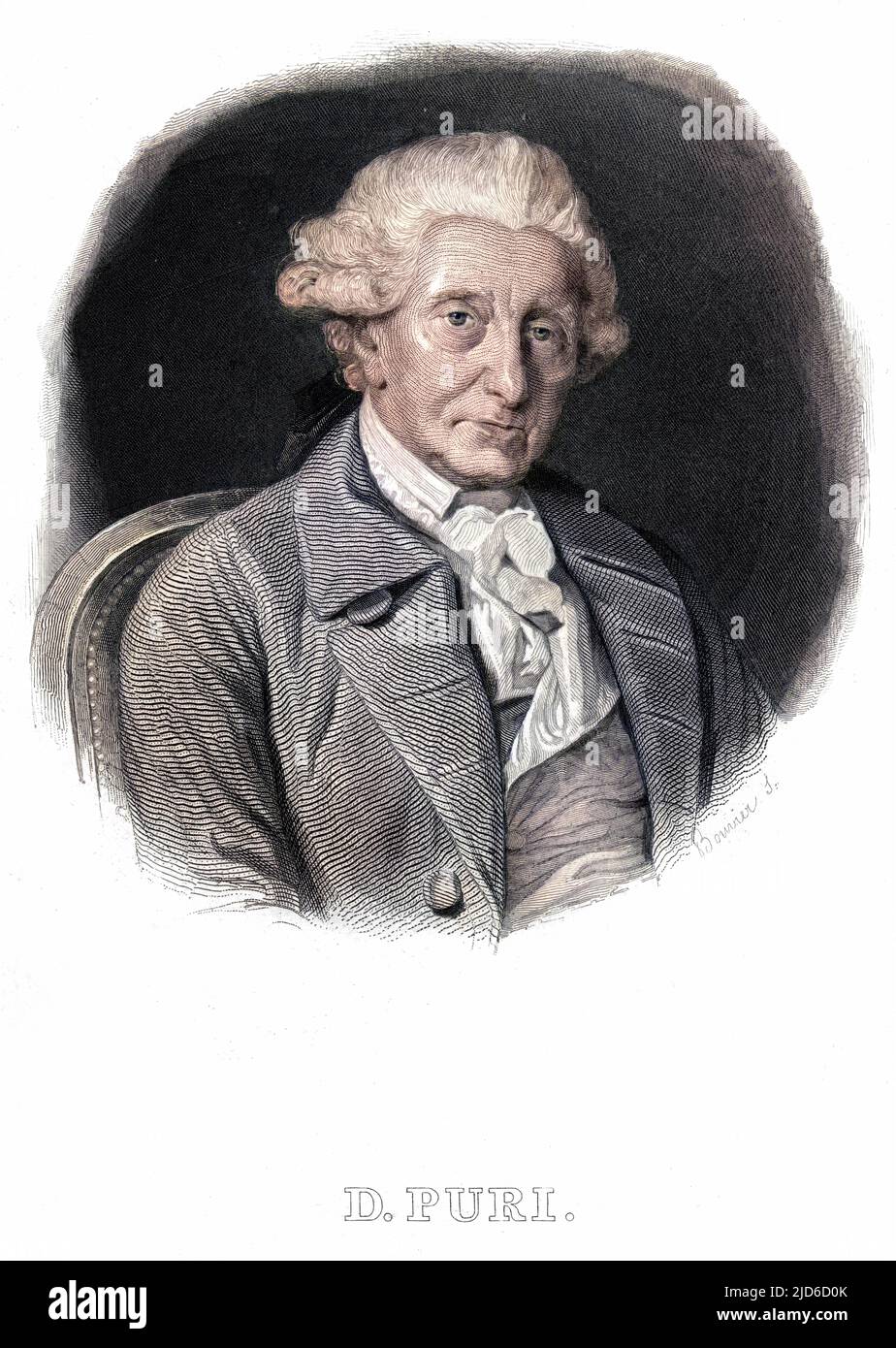 DAVID PURI Swiss philanthropist Colourised version of : 10173139 Date ...