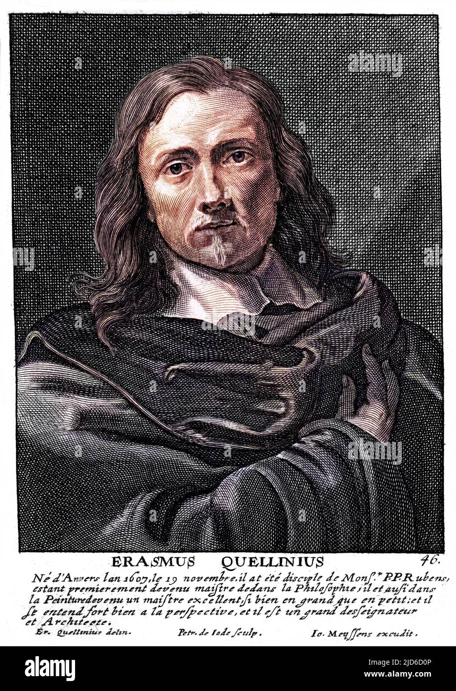 ERASMUS QUELLIN Flemish painter and sculptor Colourised version of ...