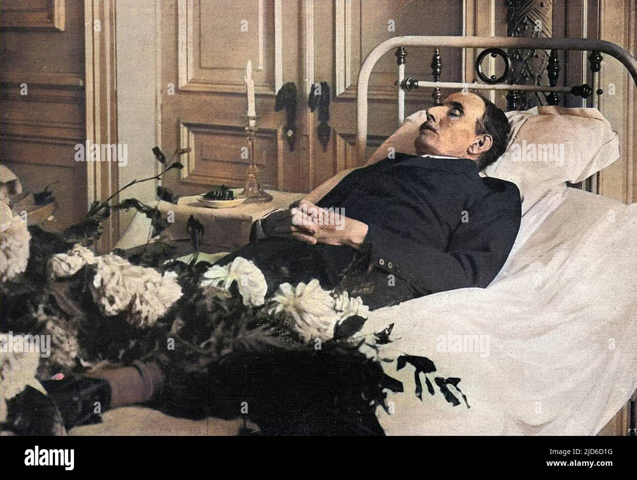 GIACOMO PUCCINI on his deathbed Colourised version of : 10173145 Date ...