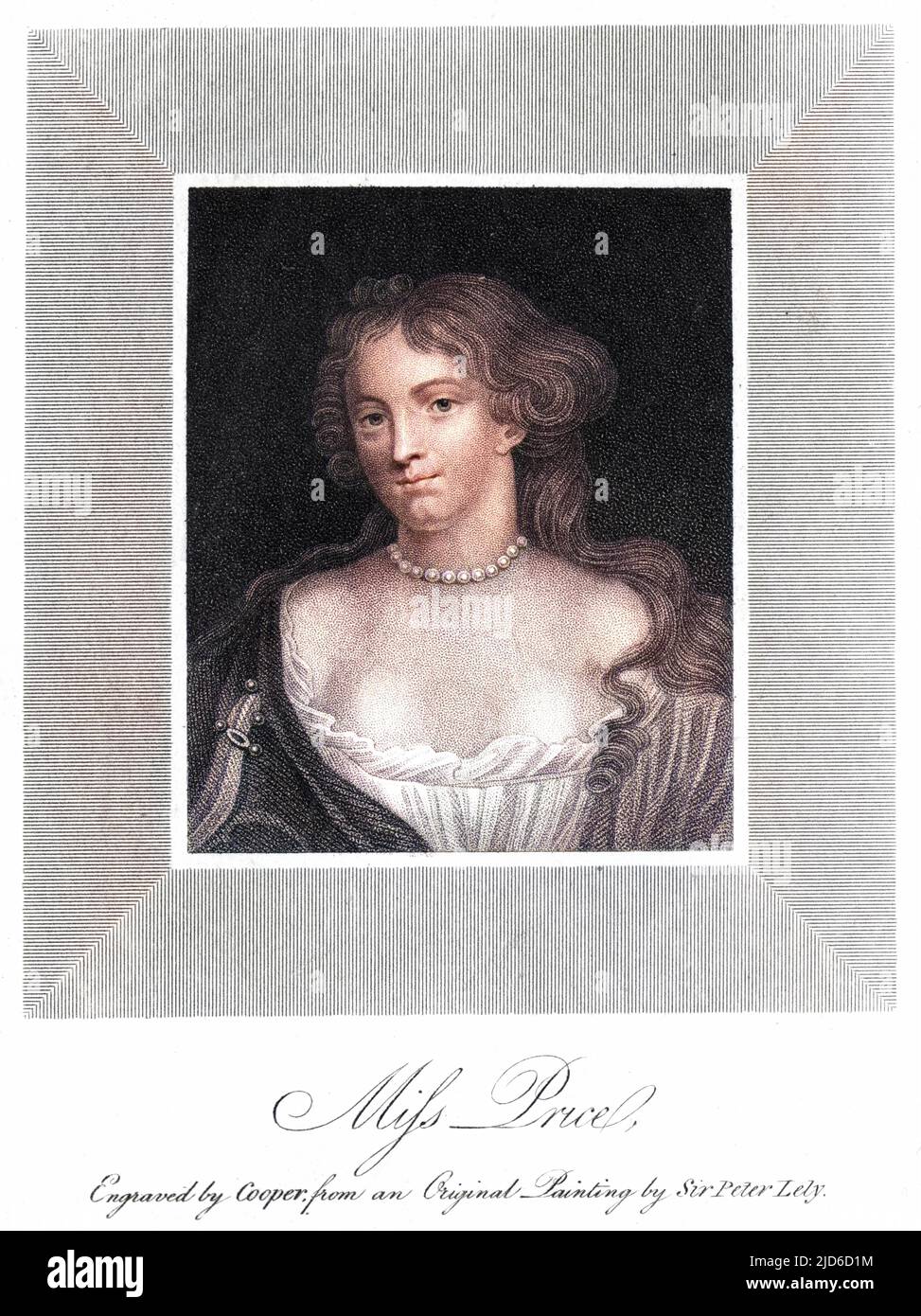 MISS PRICE lady of the court of Charles II, maid of honour to queen ...