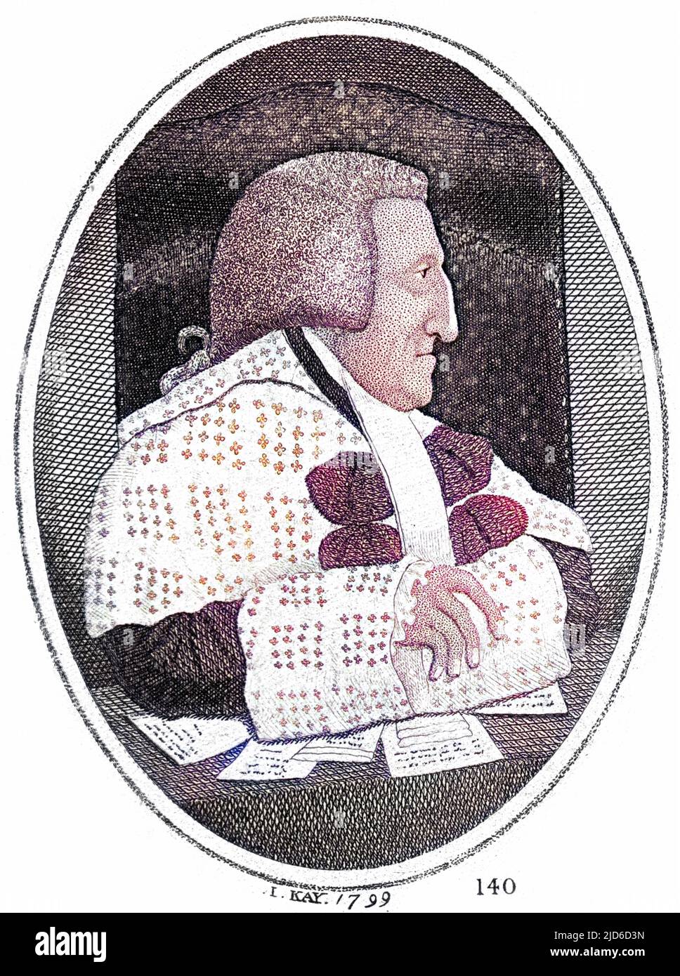 SIR DAVID RAE, lord Eskgrove. Scottish lawyer Colourised version of ...