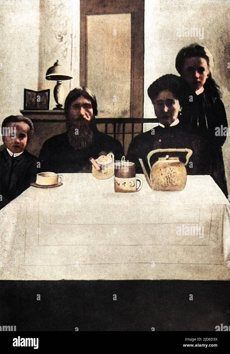 RASPUTIN takes tea with the tsarina Alexandra and two of her children ...