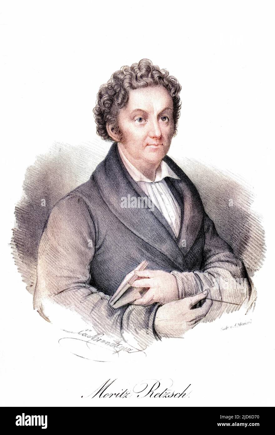 FRIEDRICH AUGUST MORITZ RETZSCH German artist Colourised version of ...