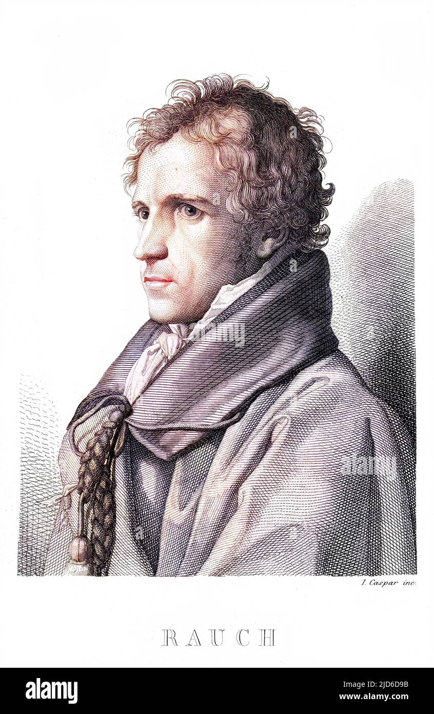 CHRISTIAN DANIEL RAUCH German sculptor Colourised version of : 10173605 ...