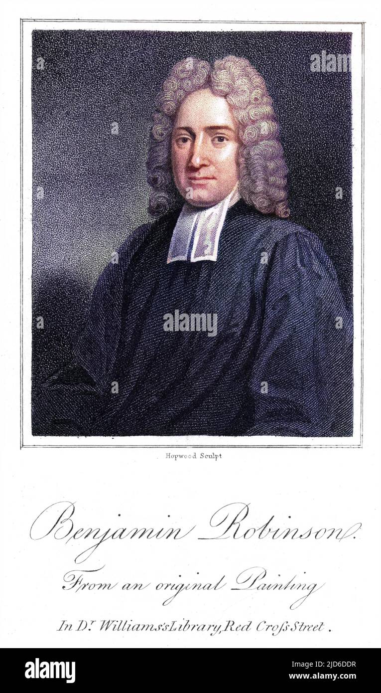 BENJAMIN ROBINSON nonconformist churchman Colourised version of ...